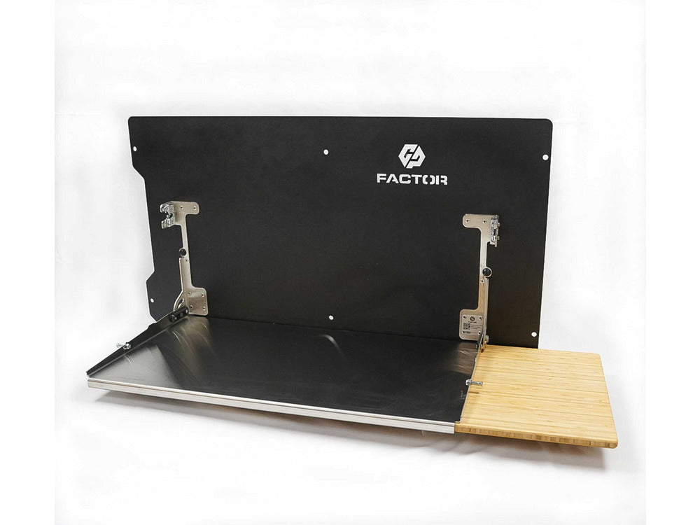 Alu-Cabin Full Size Folding Table w/ Bamboo Cutting board – GP FACTOR WEB